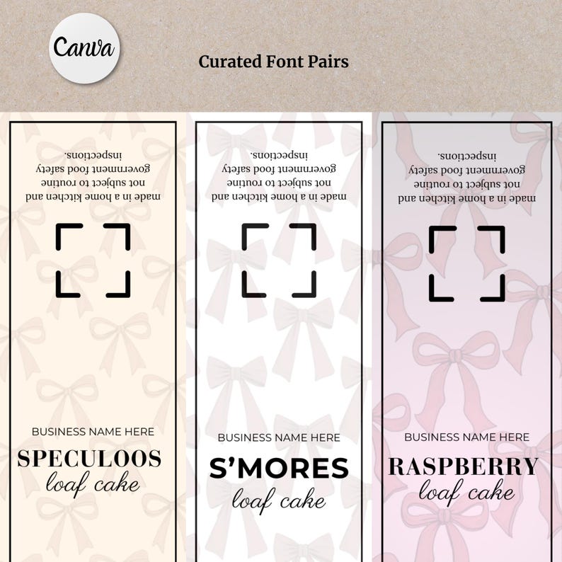 Printable Mini Loaf Pan Desserts Tag Red Tag Mini Editable Mini Cake ...