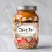 Cake Jar Label Cottage Kitchen Home Cakery Small Cakes Labels Victorian ...
