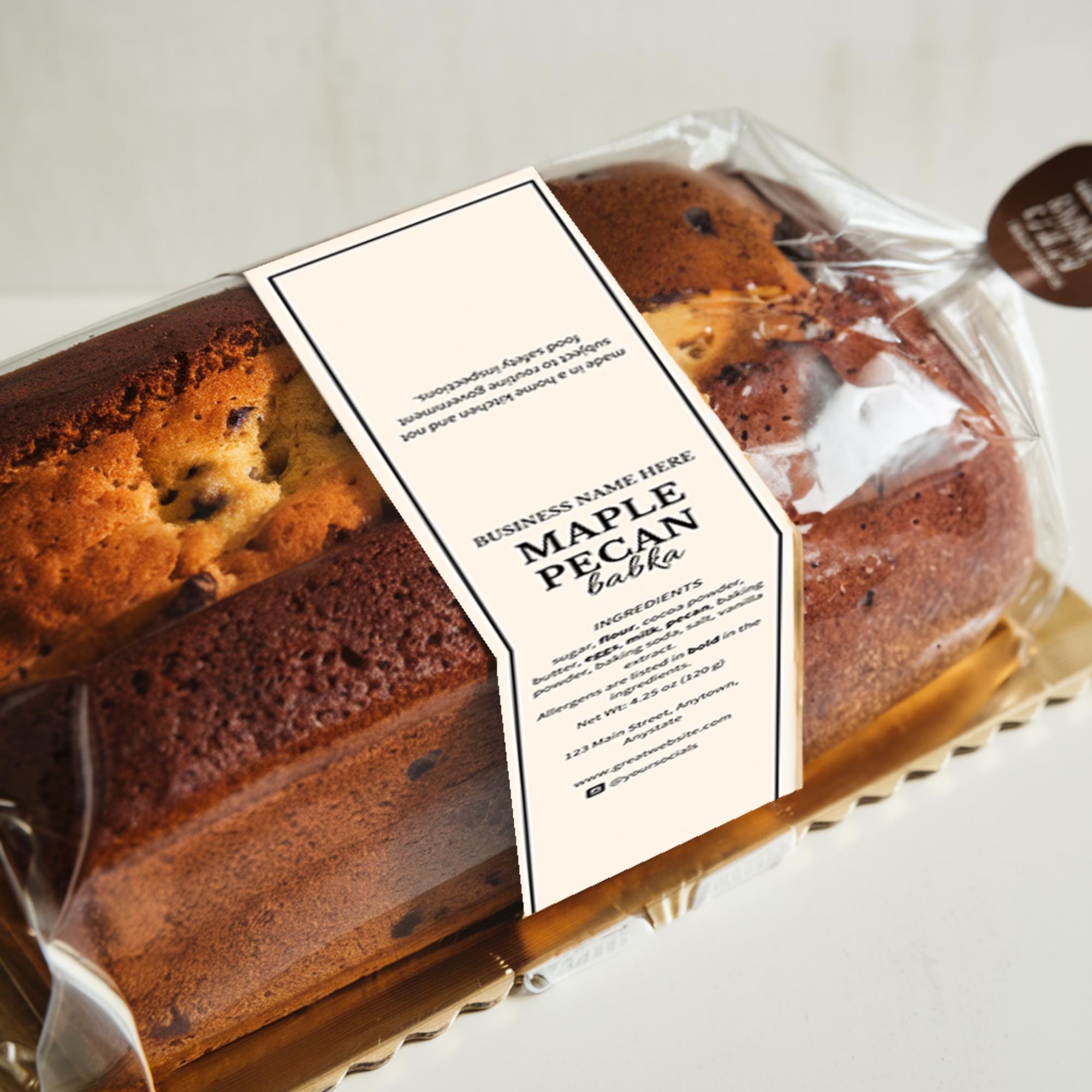 Editable Mini Loaf Tin Pan Label Template Mini Loaf Baking Pan Home ...