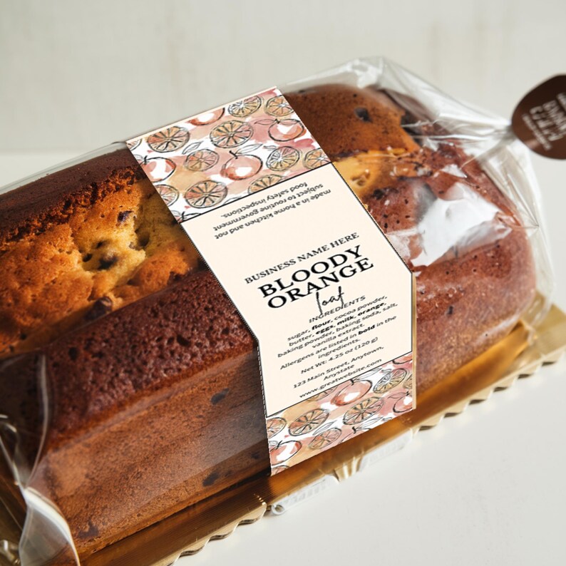 Editable Mini Cake Tin Label Template Mini Loaf Baking Pan Label Mini ...