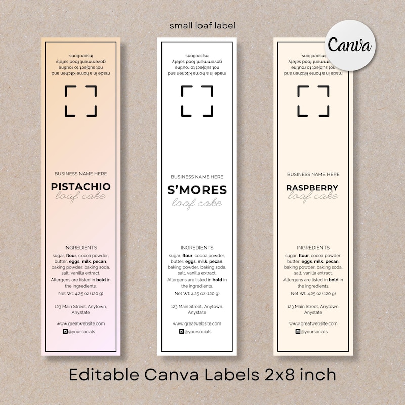 Mini Cake Tins Label - Etsy UK