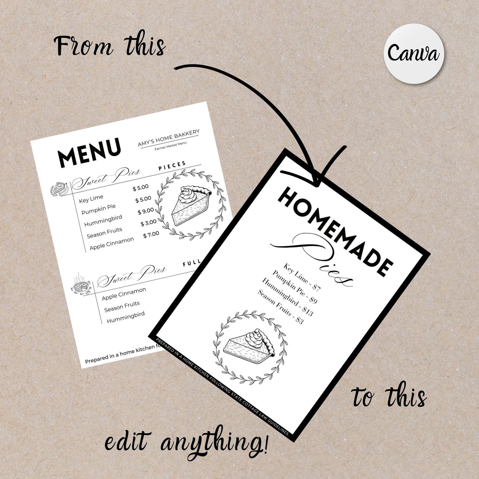 Sourdough Bread Price List Template Bundle Editable Bread Price List ...