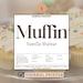 Muffin Label Template for Bakery Packaging Editable Canva Tag for ...