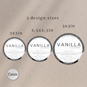 Minimalistic Cookie Labels for Selling Cottage Food Stickers Bakery ...