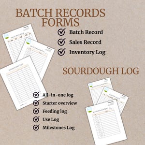 Home Bakery Forms Bundle Cottage Kitchen Documents All-in-one Bakery ...