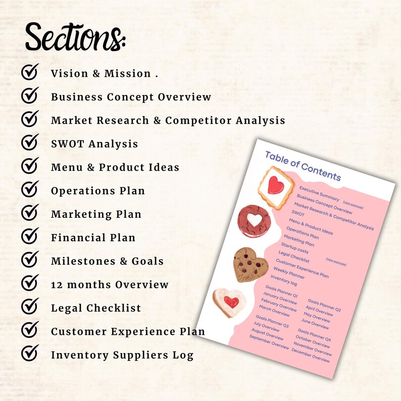 Bakery Business Plan Template Baking Startup Business Workbook Template ...