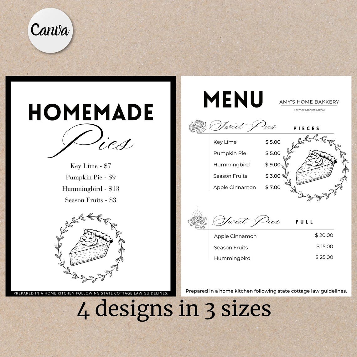 Sourdough Bread Price List Template Bundle Editable Bread Price List ...