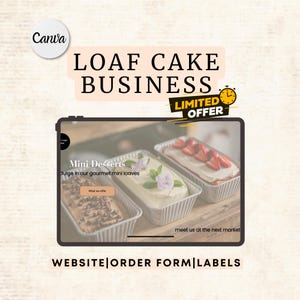 Mini Cake Tin Labels Bundle Template Mini Loaf Pan Labels Home Bakery ...