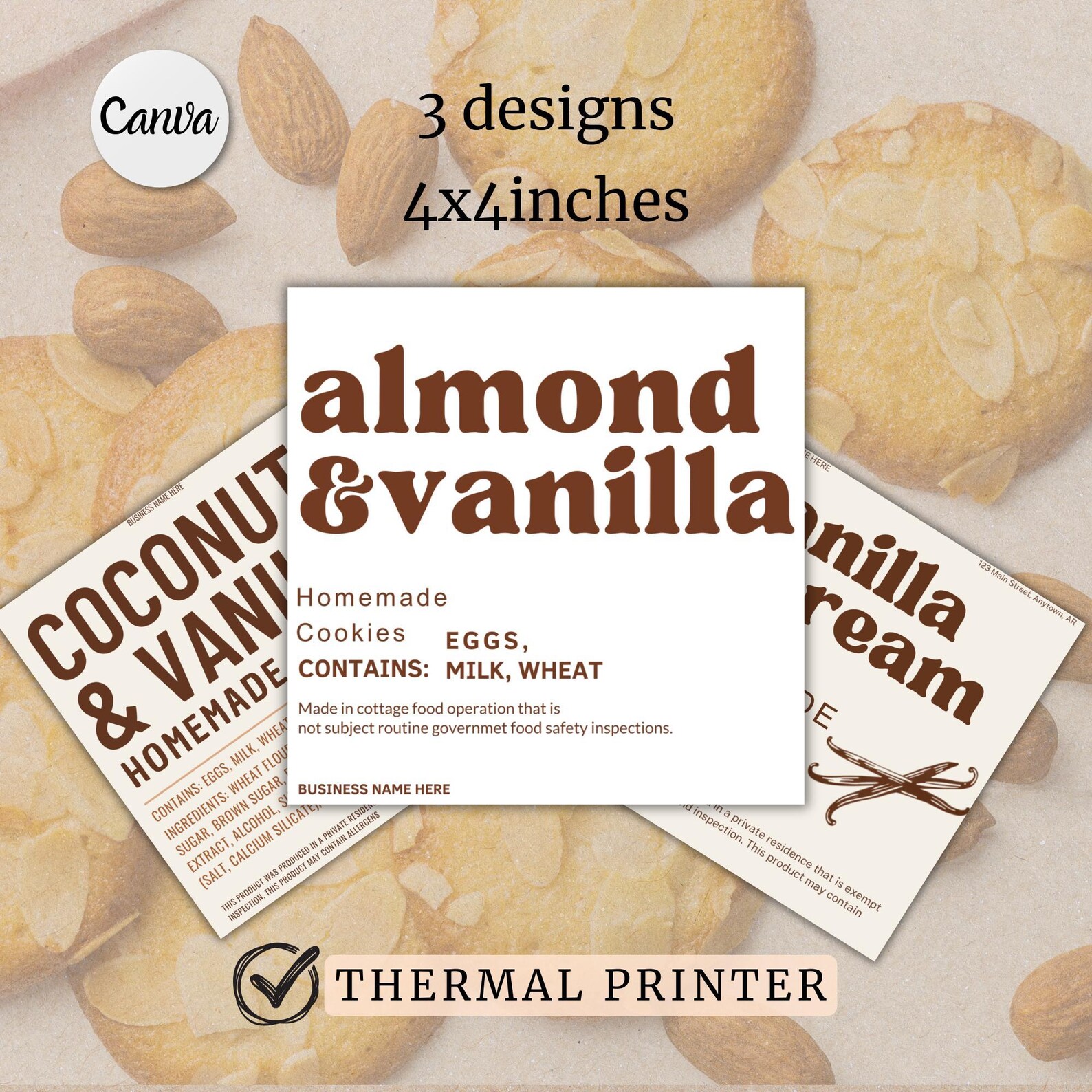 Cookie Label Info Template Cottage Law Disclaimer Sticker Modern ...