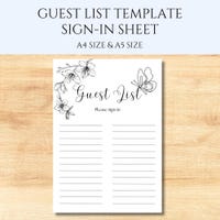 Guest List - Etsy