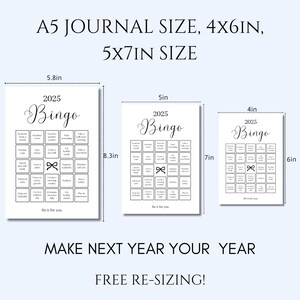 2025 New Years Bingo Resolution Card | Resolution Tracker 2025 Goal ...