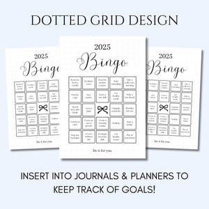 2025 New Years Bingo Resolution Card | Resolution Tracker 2025 Goal ...