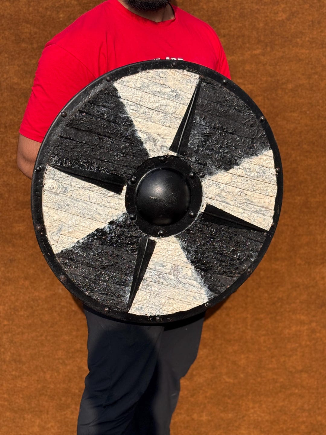 Awe-inspiring Viking Bark Shield – Authentic Handcrafted Battleworn ...