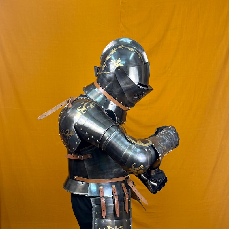 Medieval Steel Knight Full Body Armor Battle-ready Suit for LARP ...