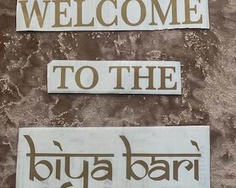 Welcome to the Biya Bari Vinyl Decal - Etsy UK