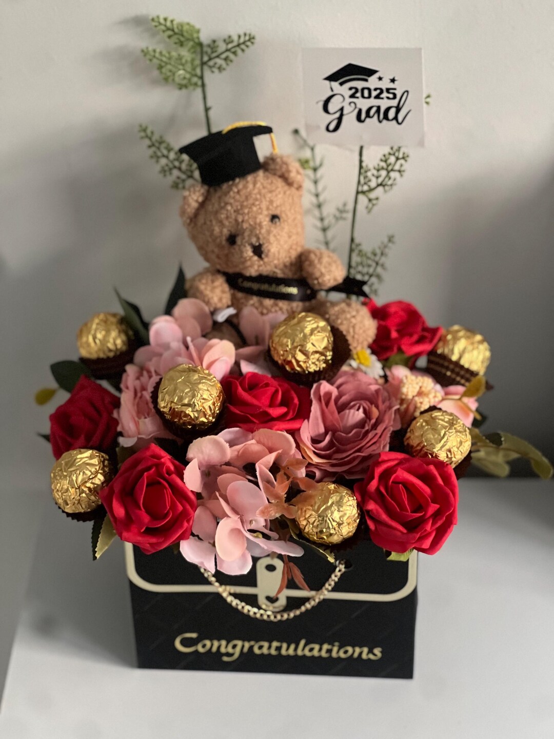 Graduation Gift Hamper, Teddy Bear, Chocolate Bouquet - Etsy