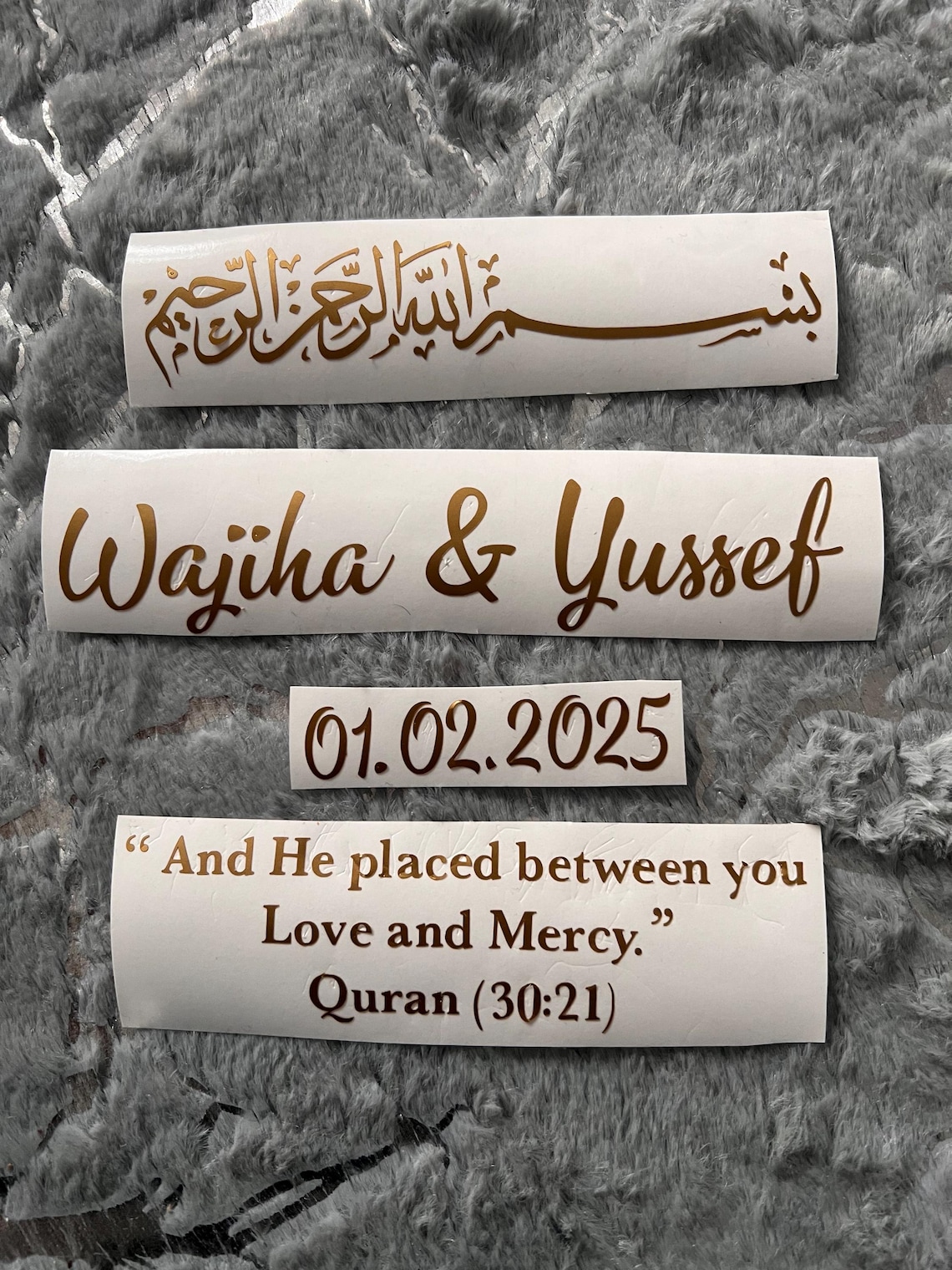 Ring Plate Custom Vinyl Sticker Decal, Personalised Islamic and We ...