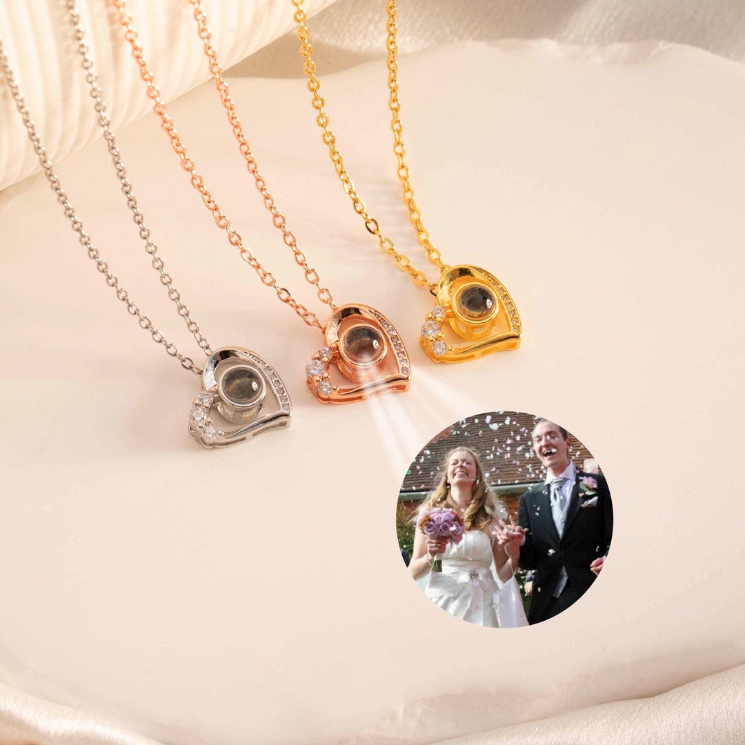 Custom Projection Photo Necklace,personalized Picture Pendant,handmade ...