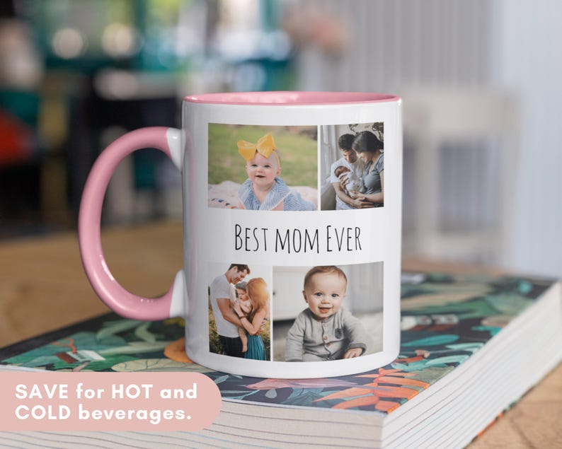 Custom Photo Collage Mug, Personalized Picture and Text Coffee Cup ...
