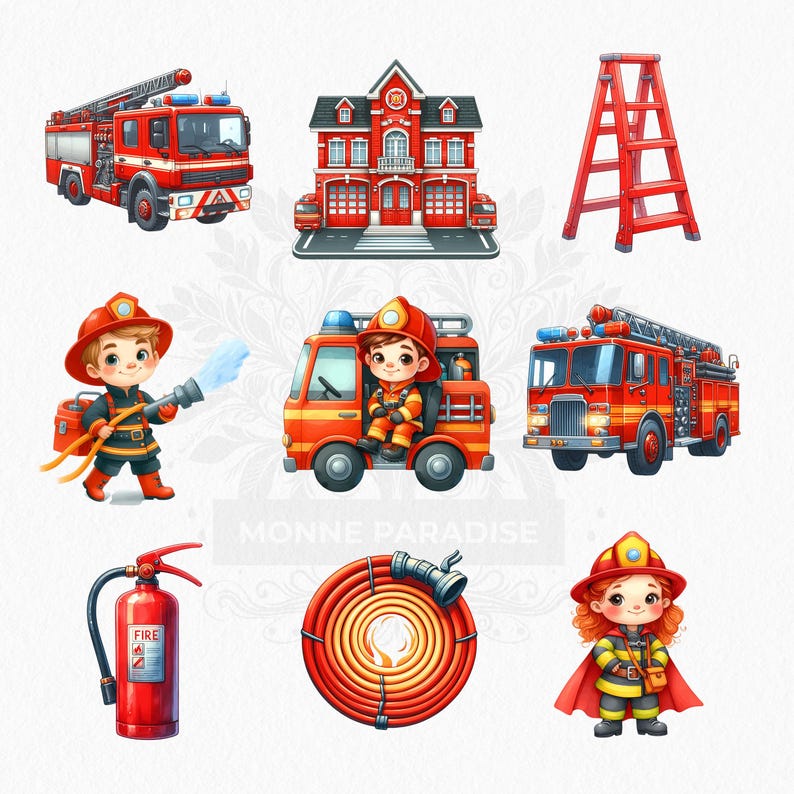 Firefighter Kids PNG, Fire Truck, Boys & Girls Crew, Fire Station ...
