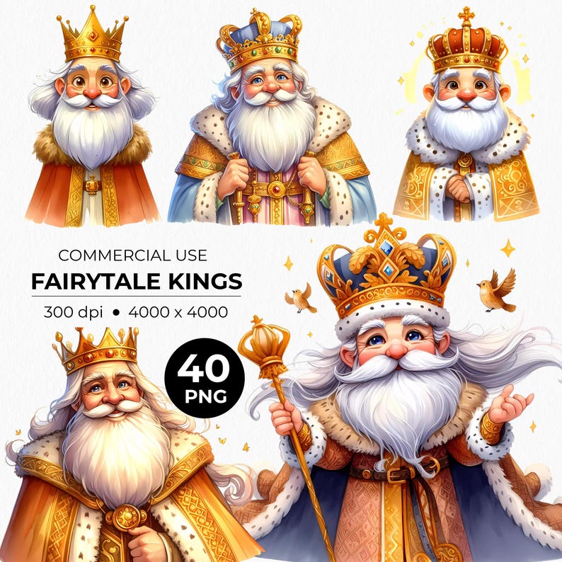 Fantasy Royal Kings PNG – Medieval Characters, Castle Art (digital ...