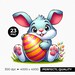 Easter Bunny, Eggs & Duck PNG - Spring, Easter Decor, Cute Rabbit ...