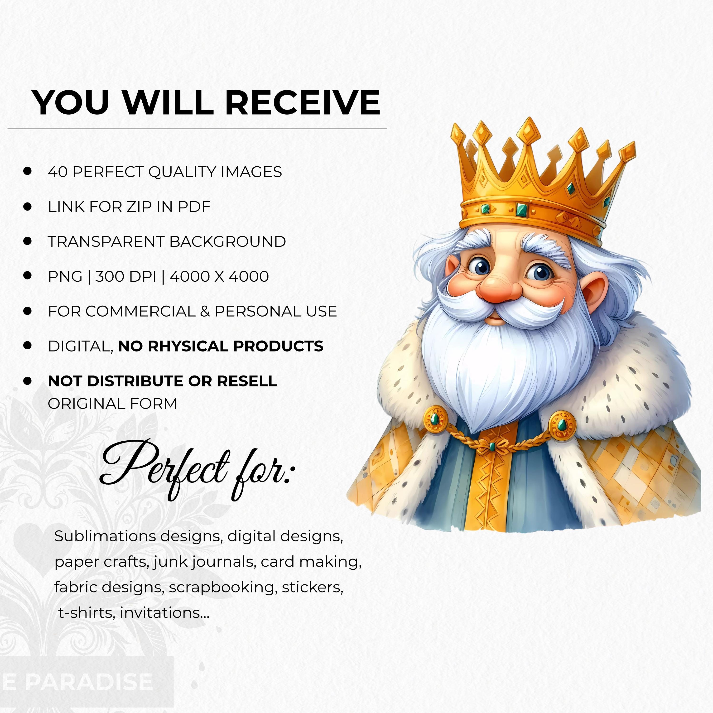 Fantasy Royal Kings PNG – Medieval Characters, Castle Art (digital ...