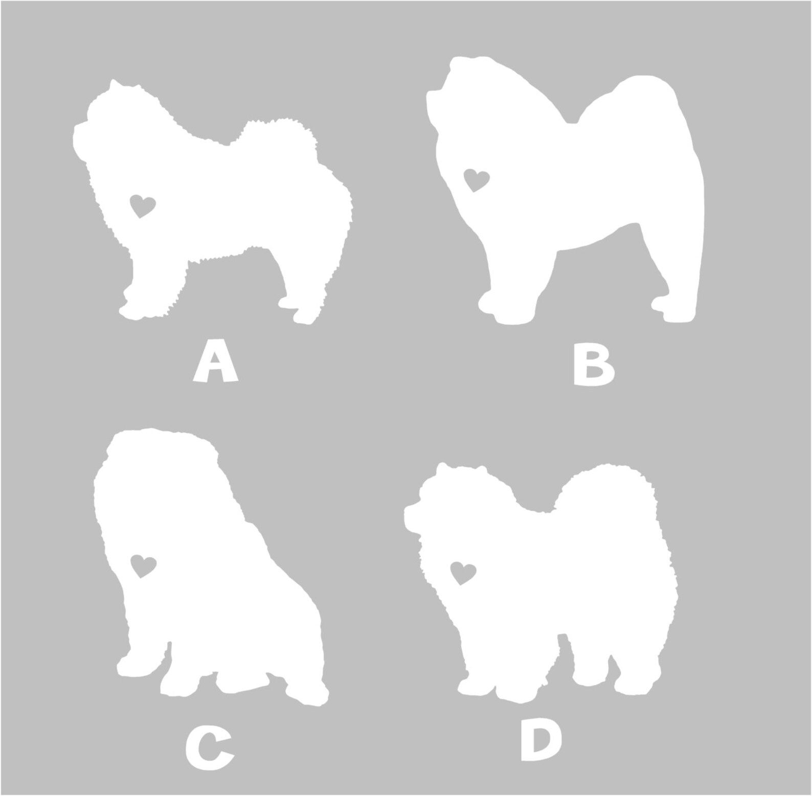 Chow Chow Silhouette Vinyl Sticker Car Decal Personalized | Etsy