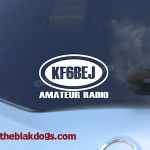 Ham Radio Call Sign Vinyl Sticker - Personalized Car Decal - Etsy