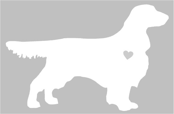 Field Spaniel Silhouette Vinyl Sticker Car Decal Personalized | Etsy