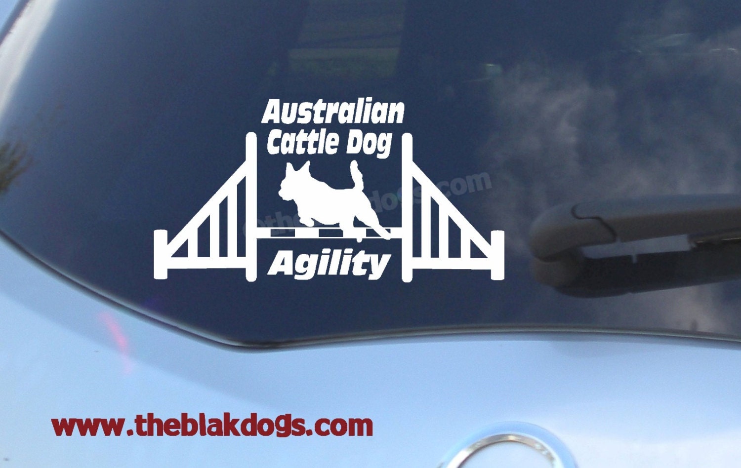 Australian Cattle Dog Agility Jump - ACD - Vinyl Sticker Car Decal ...