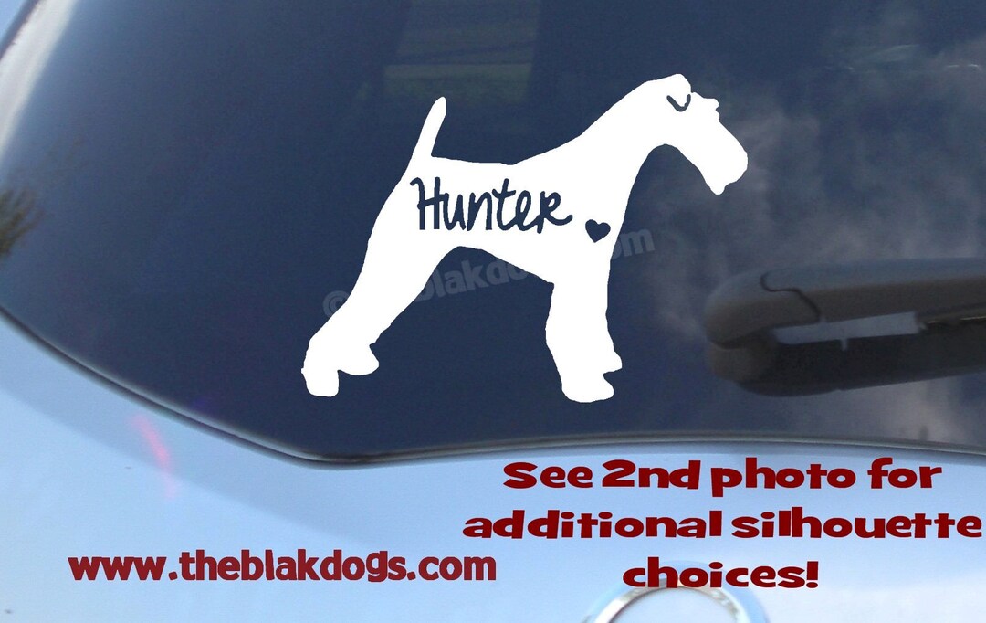 Fox Terrier Silhouette Vinyl Sticker - Personalized Car Decal - Etsy