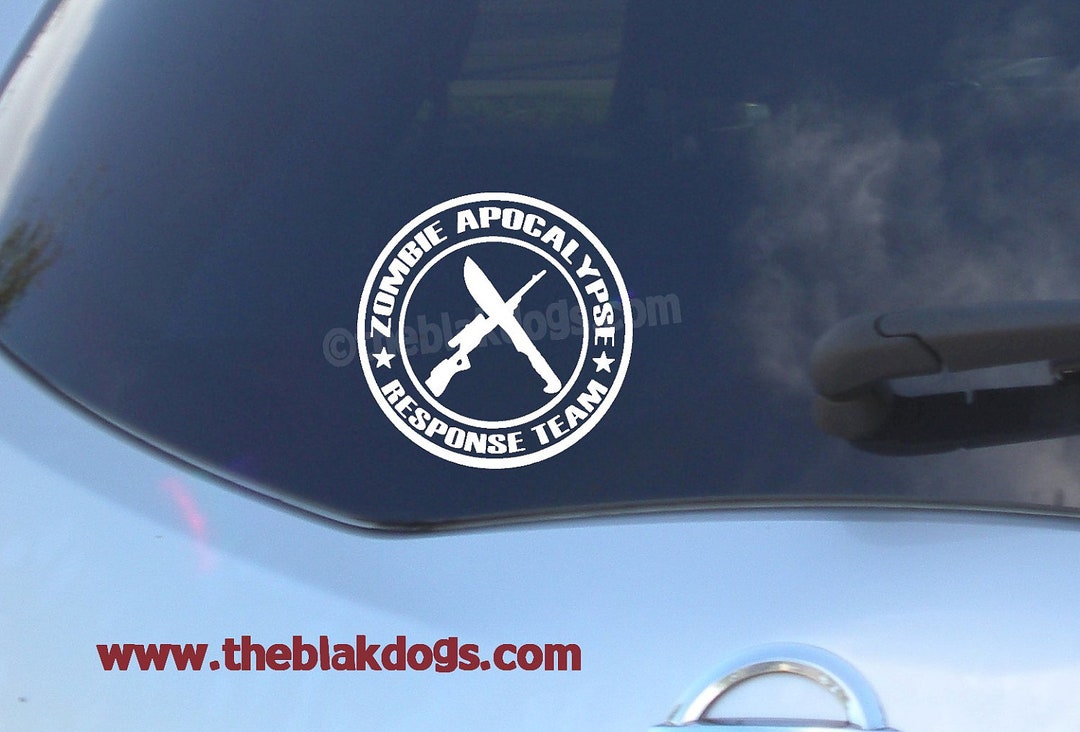 Zombie Apocalypse Response Team, Vinyl Sticker, Car Decal, Zombie ...