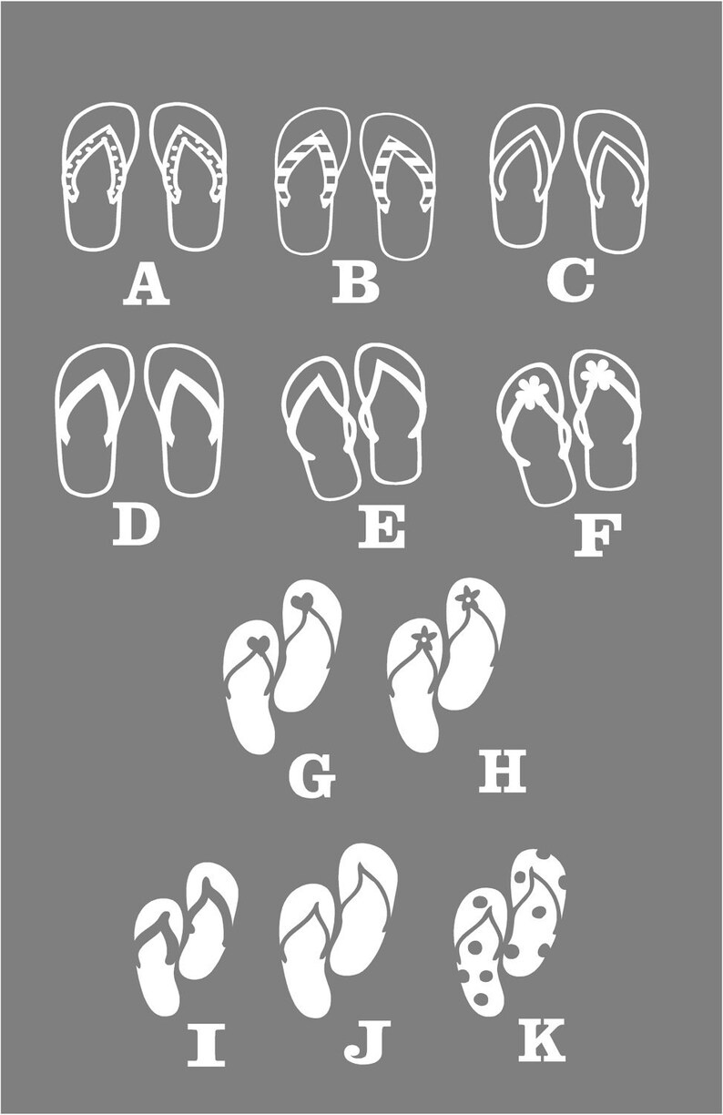Flip Flop Family Stickers Vinyl Sticker Car Decal Custom | Etsy