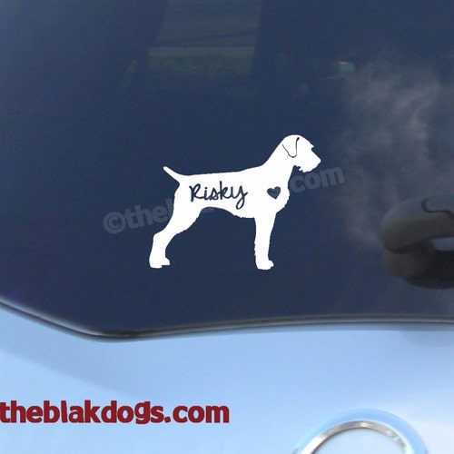 German Wirehaired Pointer on Board Car Window Sticker - Etsy
