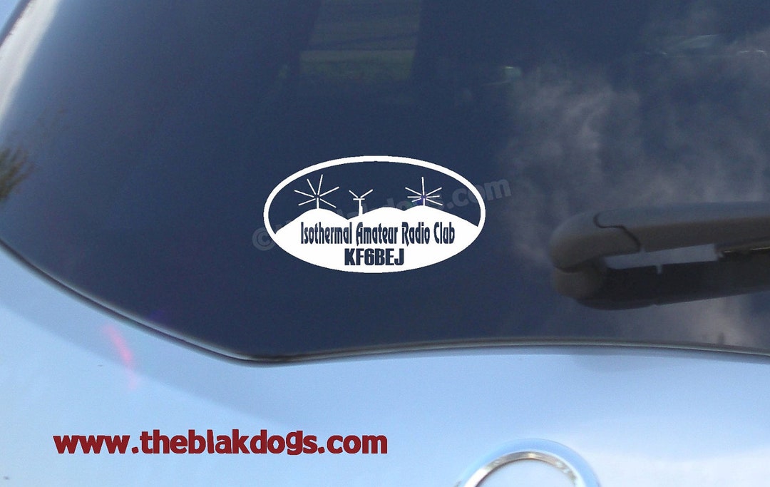 Ham Radio Logo Plus Club Info Vinyl Sticker - Personalized Custom Car ...