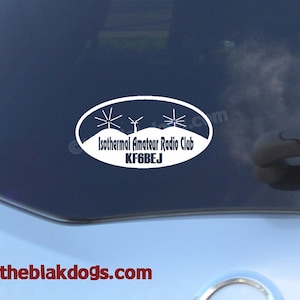 Ham Radio Logo Plus Club Info Vinyl Sticker - Personalized Custom Car ...