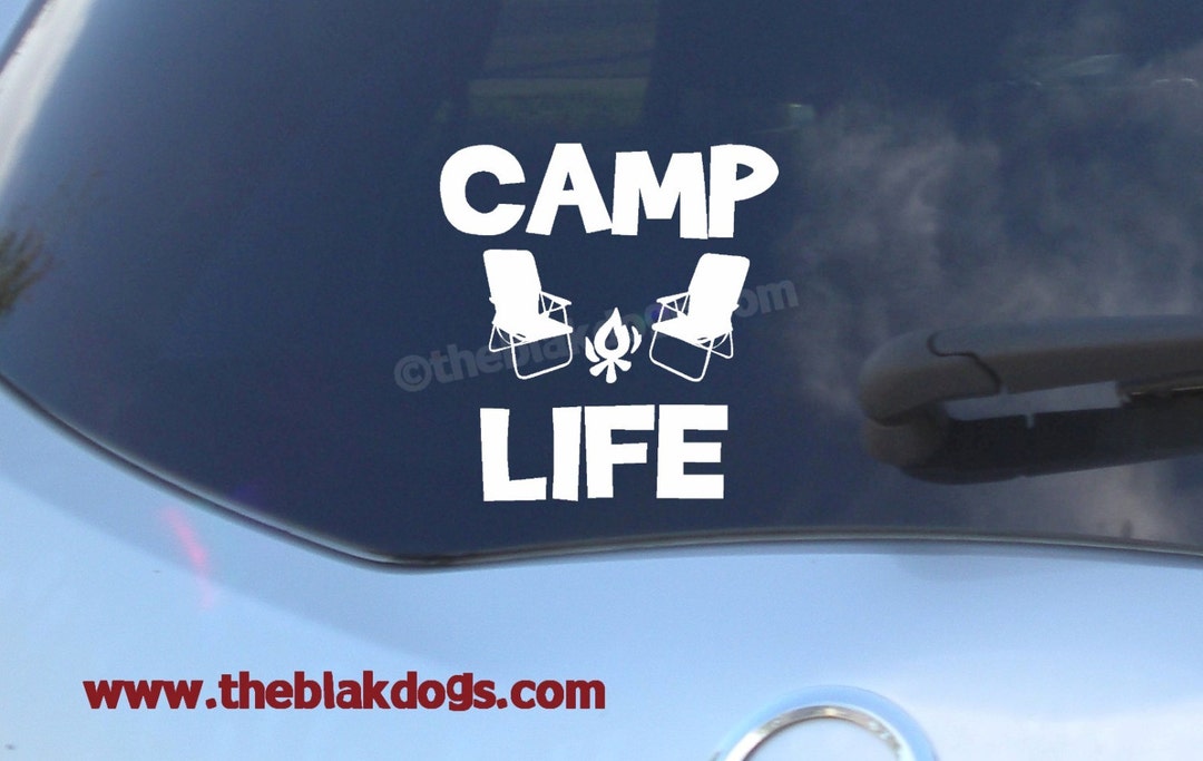 Camp Life - Camping Sticker - Vinyl Sticker Car Decal - Etsy