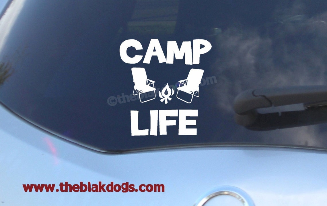 Camp Life Camping Sticker Vinyl Sticker Car Decal - Etsy
