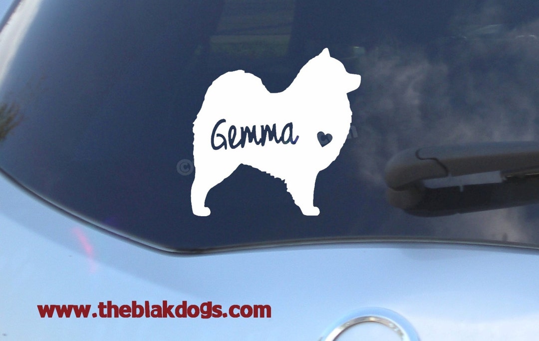Samoyed Silhouette Vinyl Sticker Car Decal Personalized - Etsy