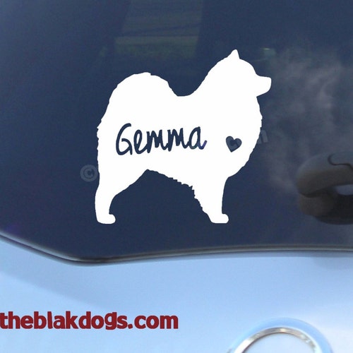Samoyed Silhouette Vinyl Sticker Car Decal Personalized - Etsy