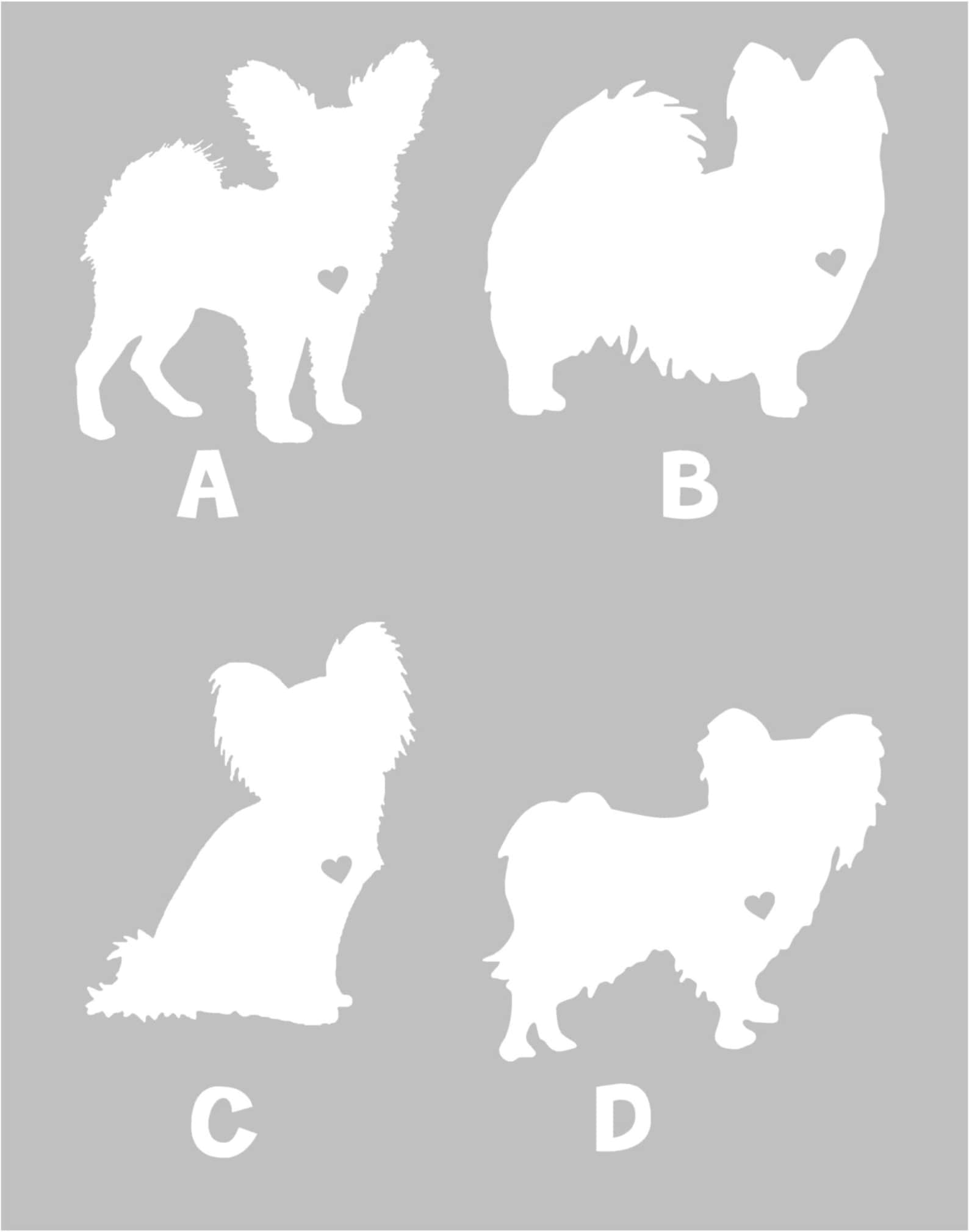 Papillon Silhouette Vinyl Sticker Car Decal Personalized - Etsy