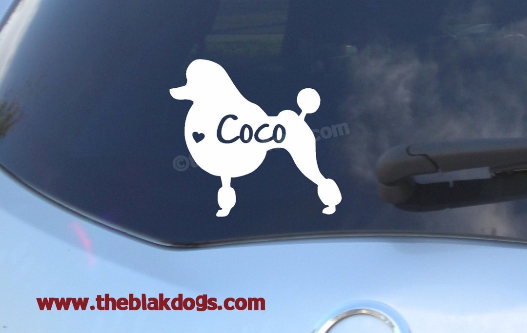 Poodle Silhouette Vinyl Sticker Car Decal Personalized - Etsy