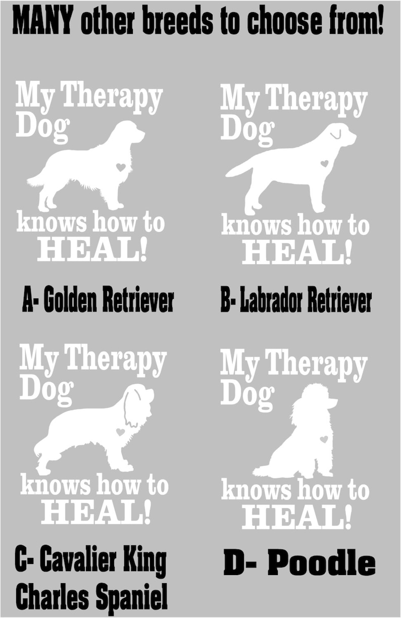My Therapy Dog Knows How to HEAL Car Decal Dog Decal Vinyl | Etsy