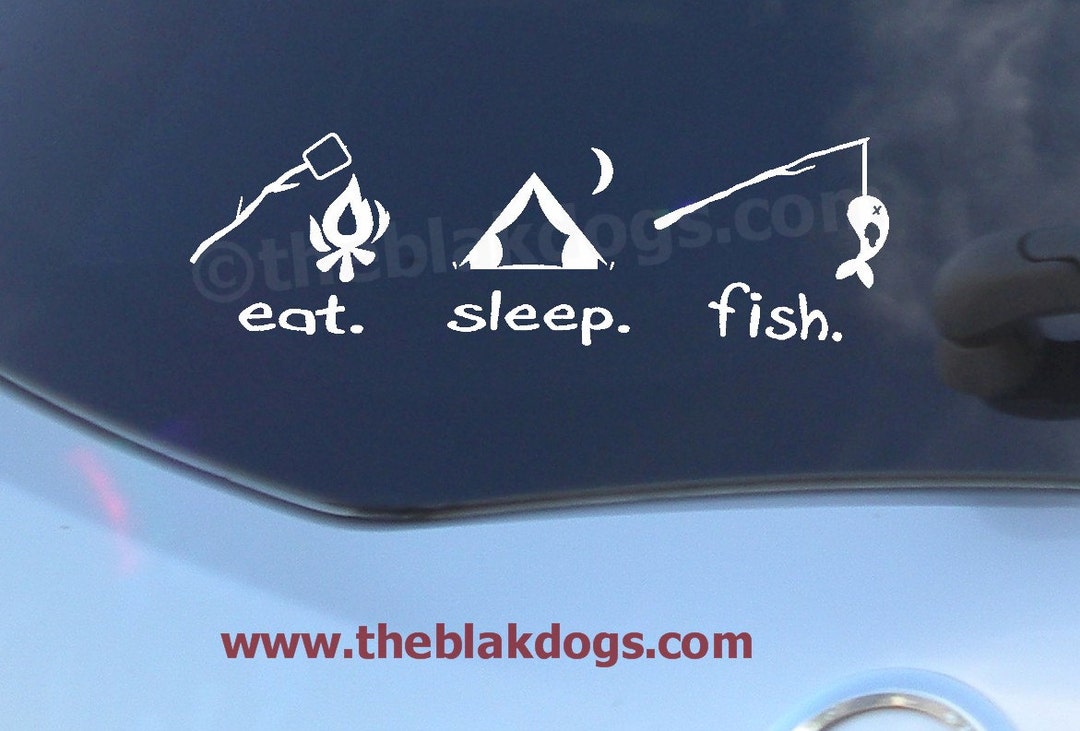 Eat. Sleep. Fish. - Vinyl Sticker Car Decal - Etsy