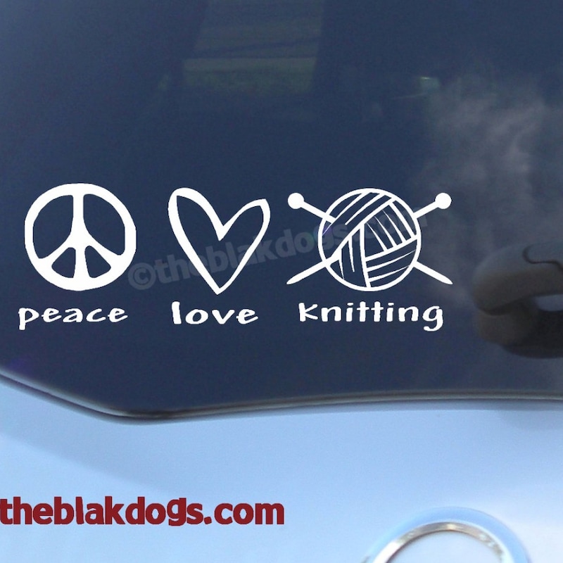 Knitting Vinyl Decal - Etsy