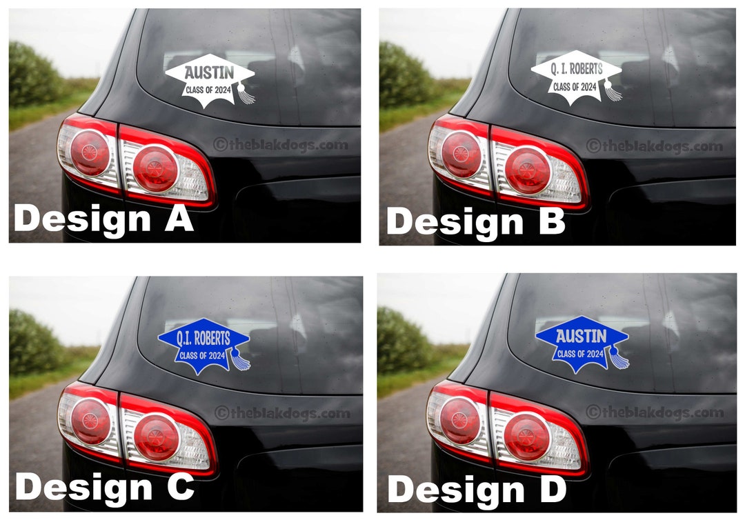 Graduation Cap Vinyl Sticker for Your Car Window Show Your School Pride ...