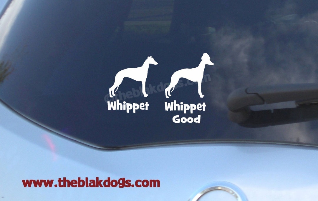 Whippet Whippet Good Silhouette Vinyl Sticker - Personalized Car Decal ...