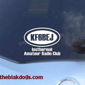 Ham Radio Call Sign Vinyl Sticker - Personalized Car Decal - Etsy