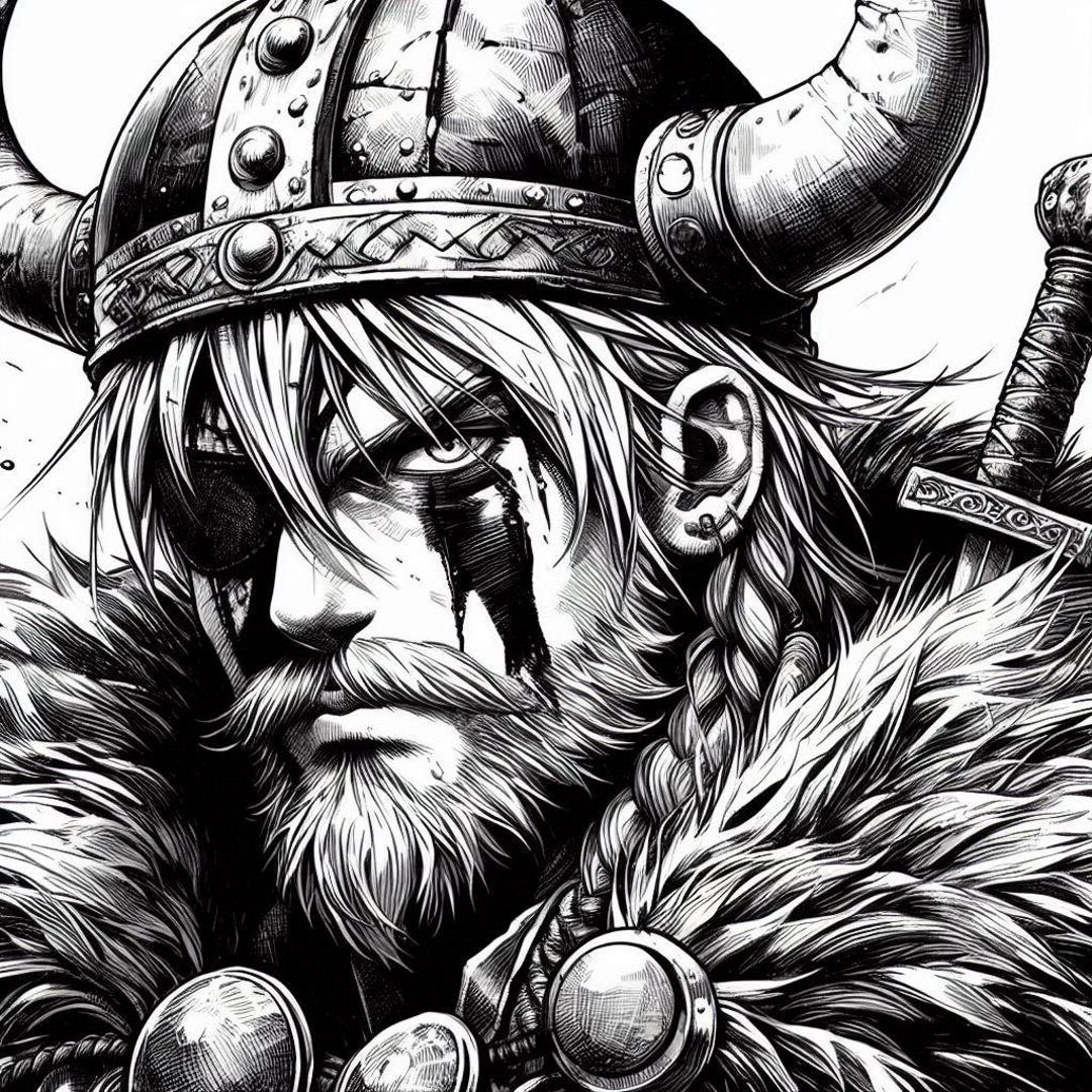 6 Thor Viking Bundle Cyborg Drawings as Tattoo Template, Clipart, Print ...